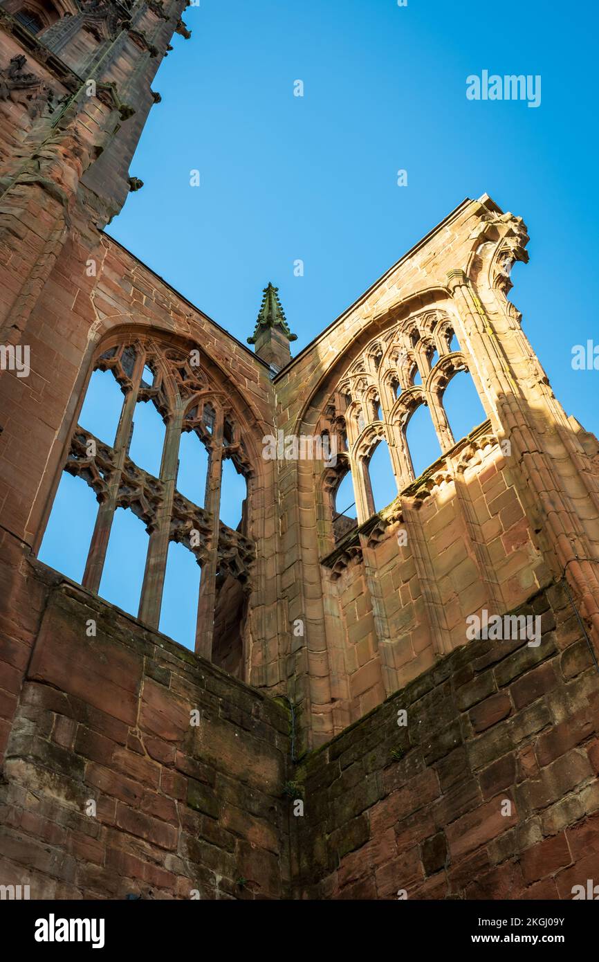 Coventry's medieval cathedral ruins in England UK Stock Photo - Alamy