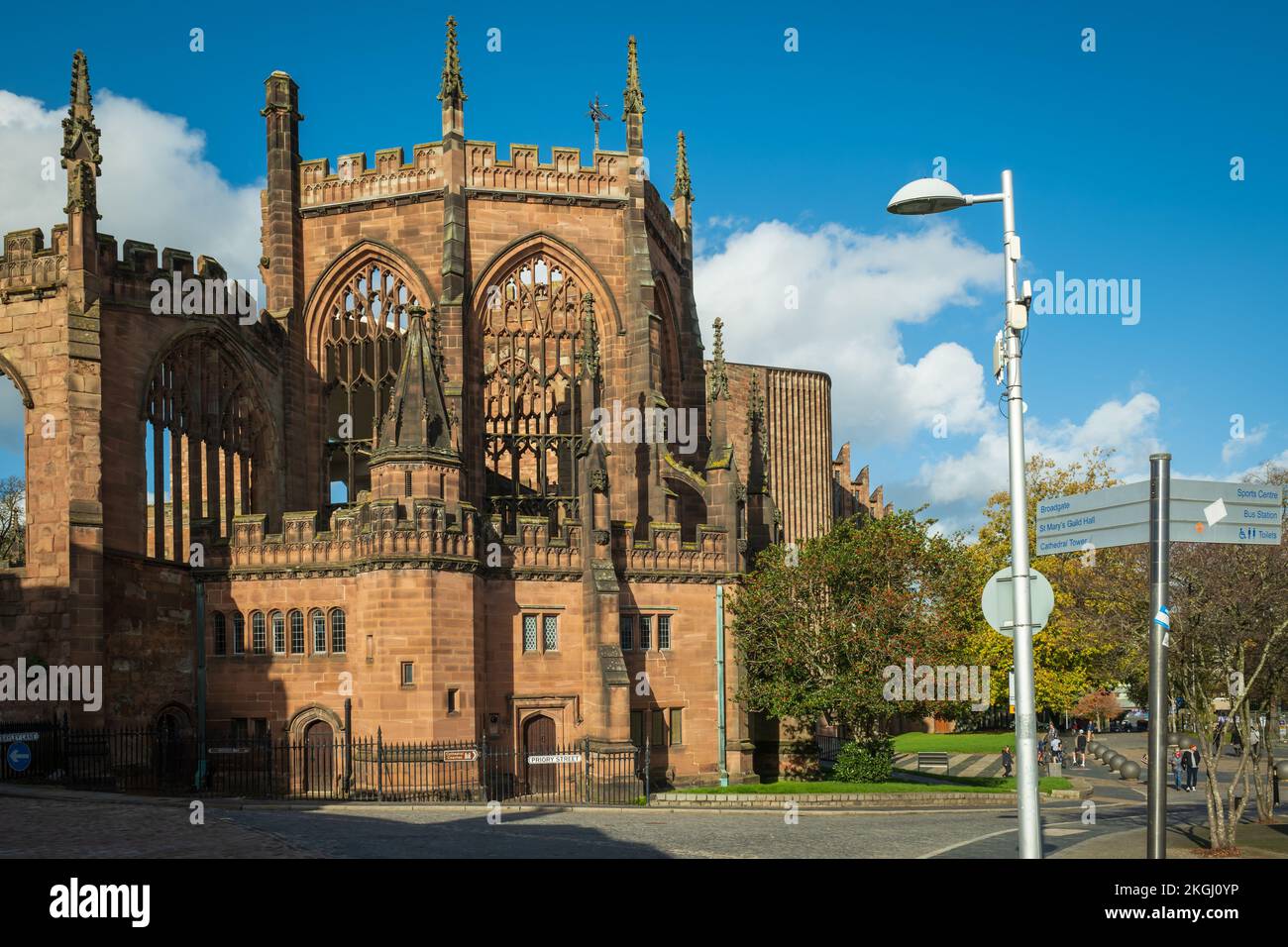 Coventry's medieval cathedral ruins in England UK Stock Photo - Alamy