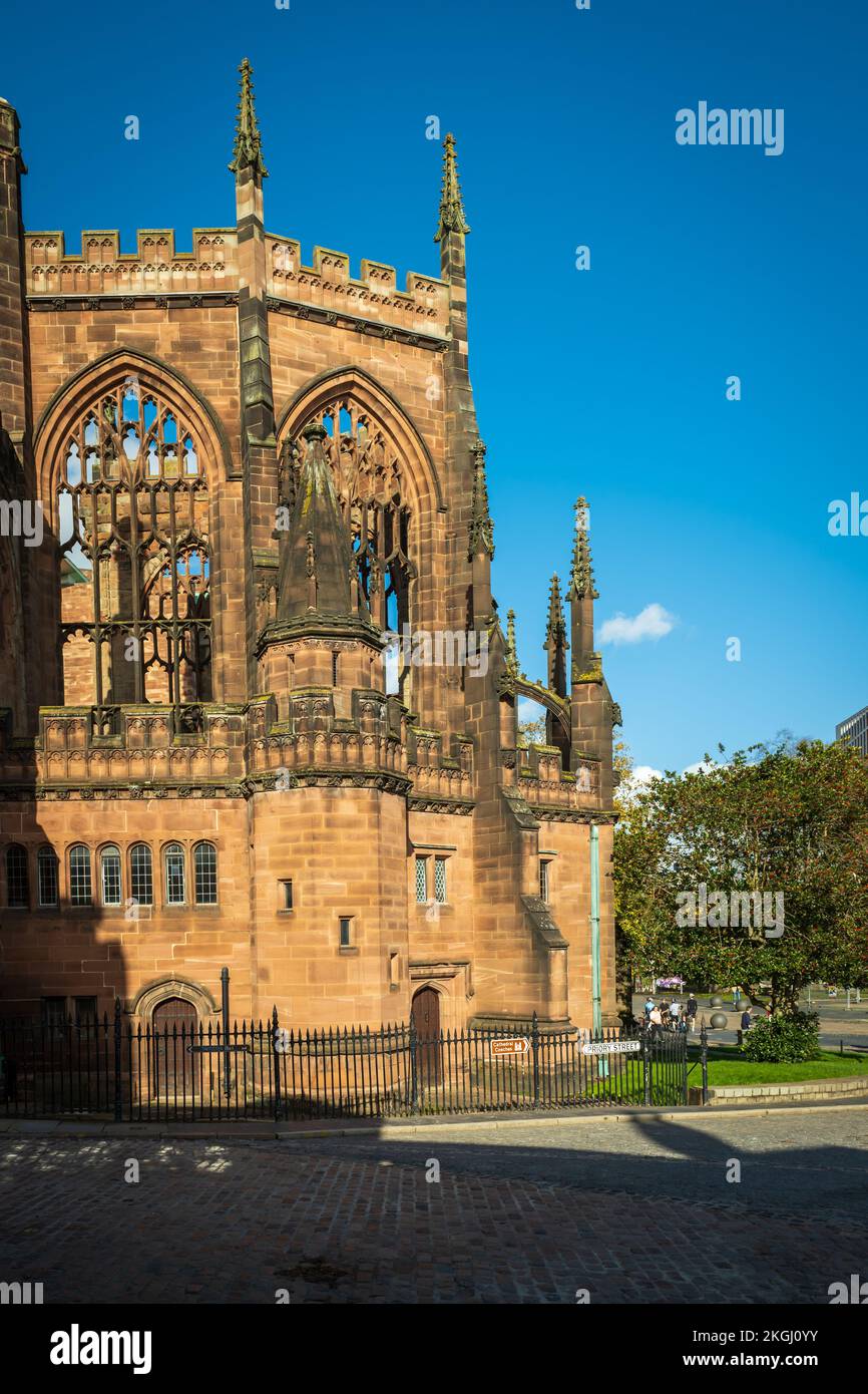 Coventry's medieval cathedral ruins in England UK Stock Photo - Alamy
