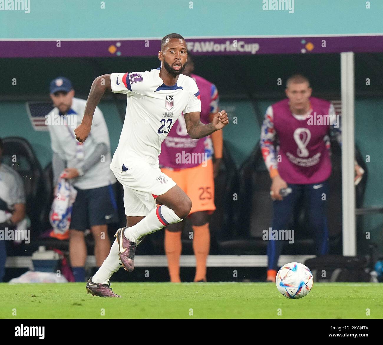 Doha, Qatar, 11/21/2022, Ahmad bin Ali Stadium, Doha, QAT, World Cup FIFA 2022, Group B, USA vs ...