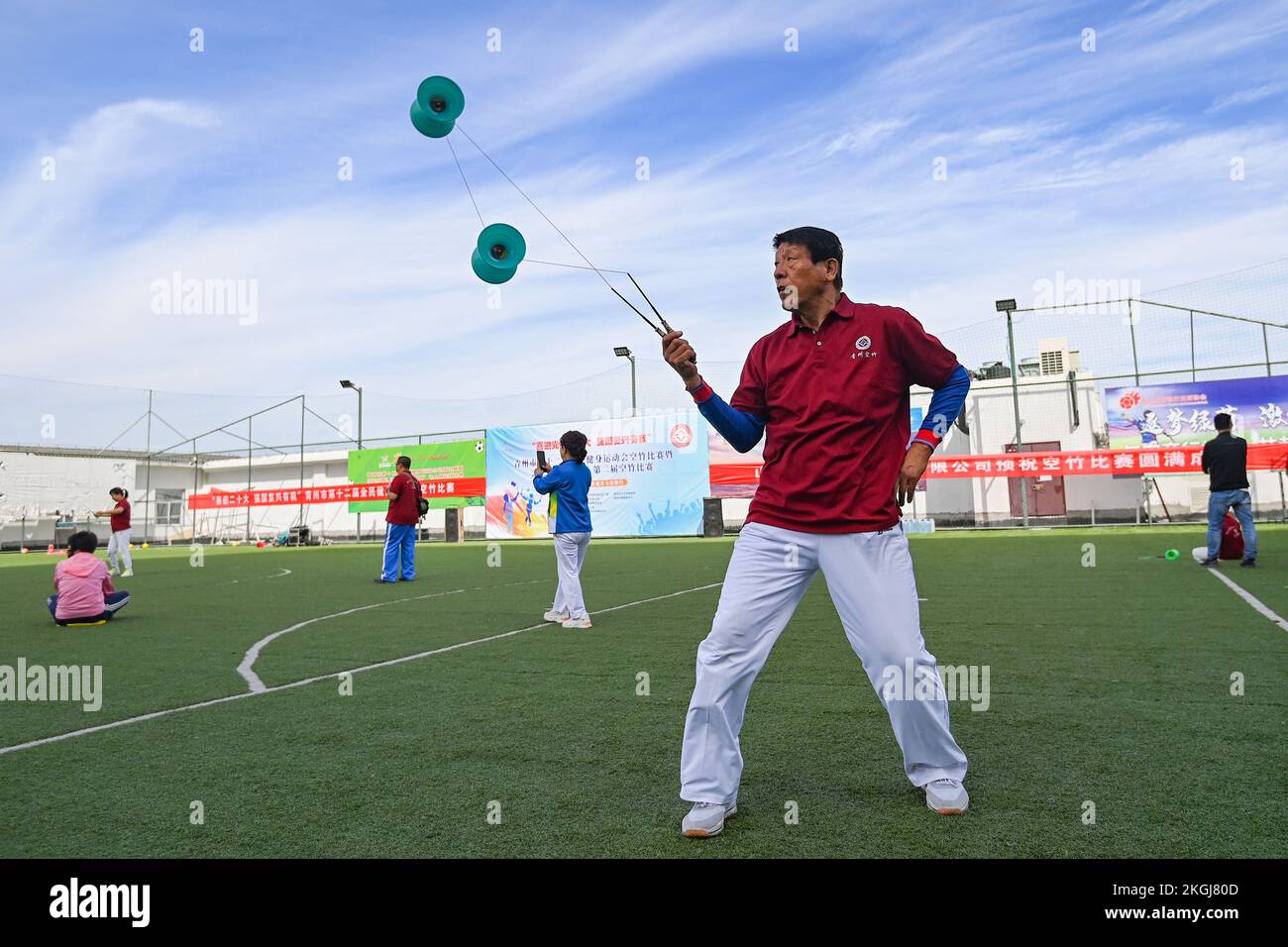 The Diabolo competition in National Games in Qingzhou City, east China ...