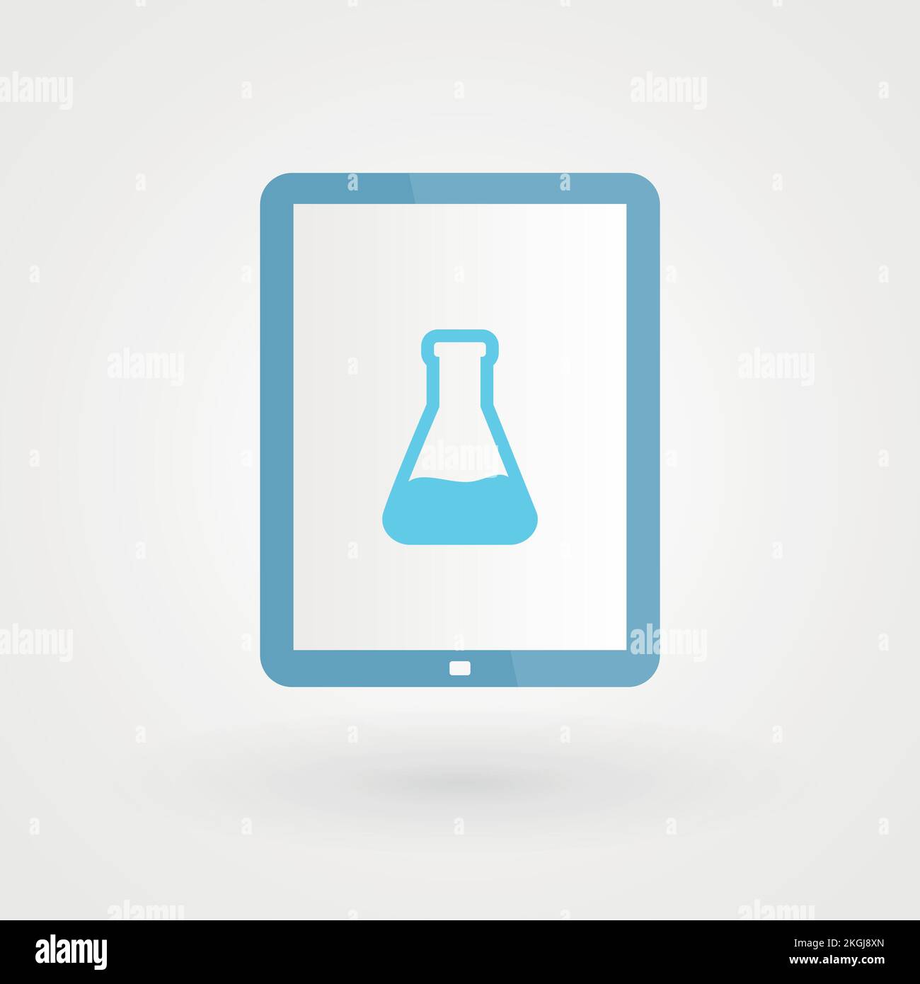 Tablet and tube test. Concept of chemistry. Vector illustration, flat ...