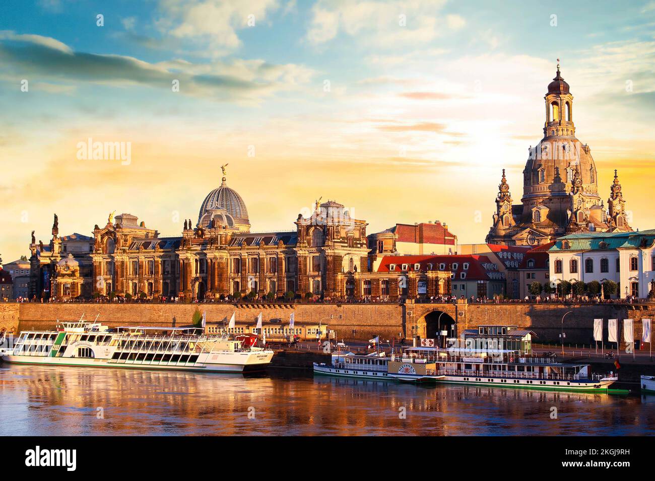 Dresden at Daylight with a beautiful sky Stock Photo - Alamy