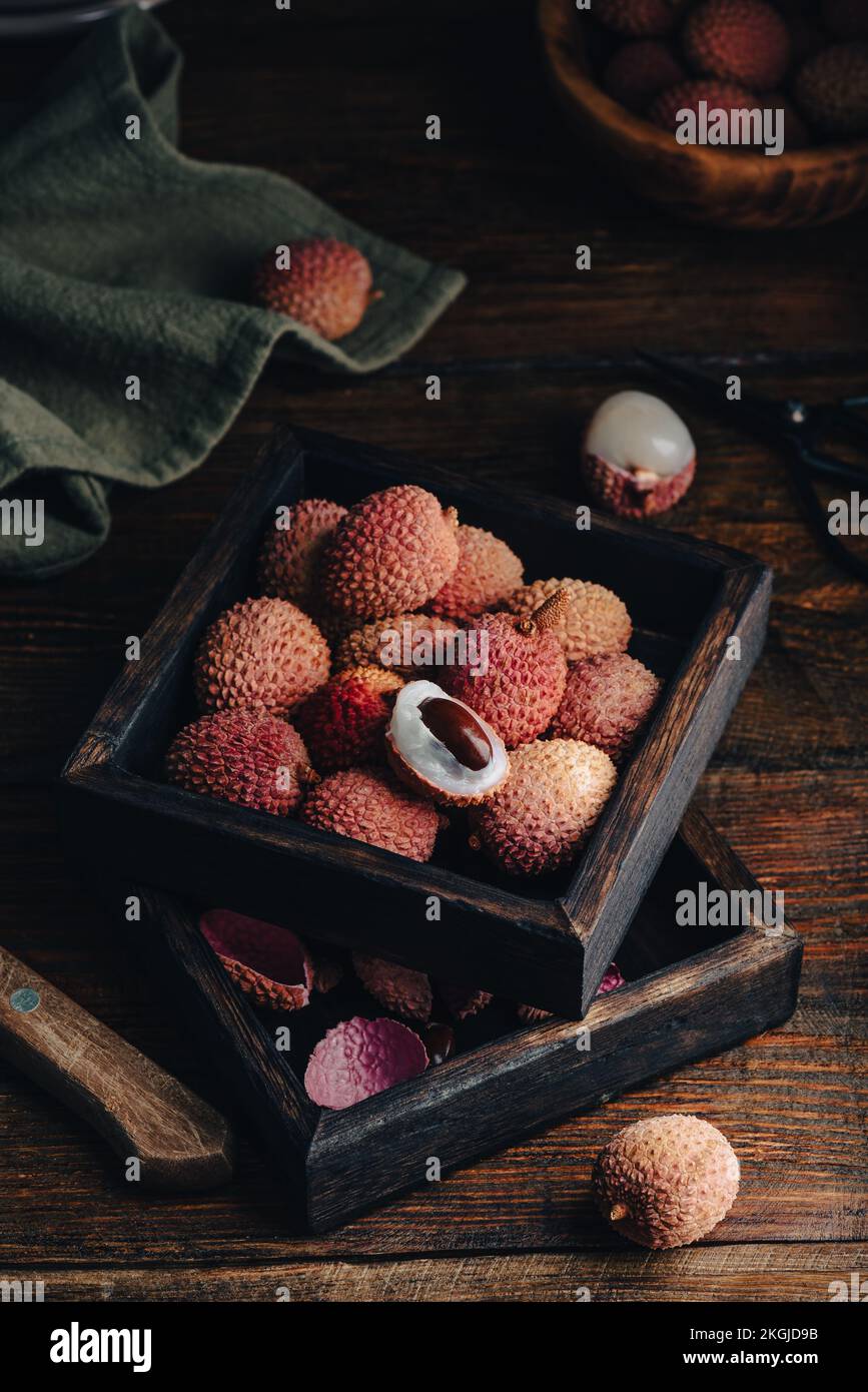 Lychees in bowl dessert hi-res stock photography and images - Alamy
