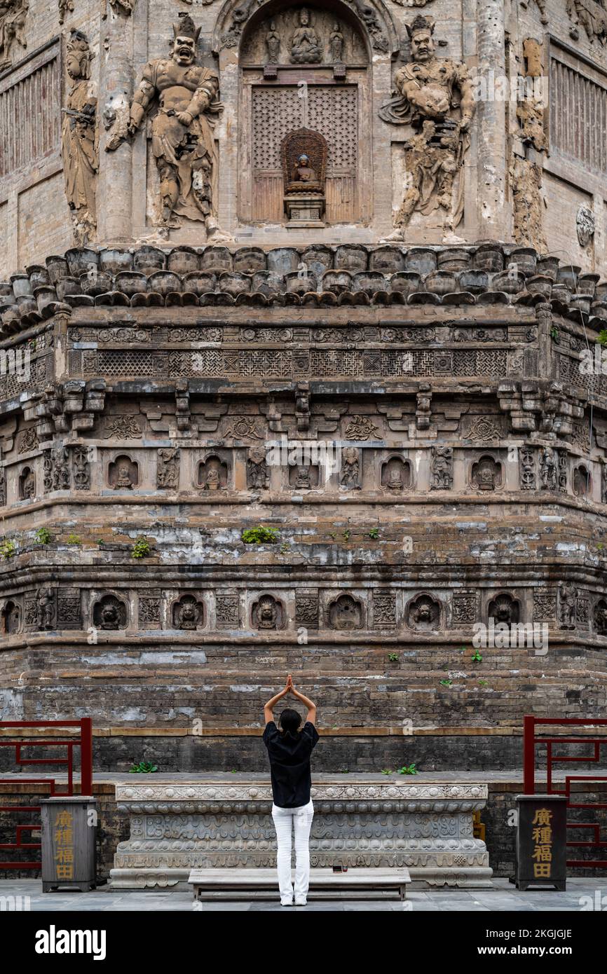 The Tianning Temple is the oldest ground building in Beijing which has ...