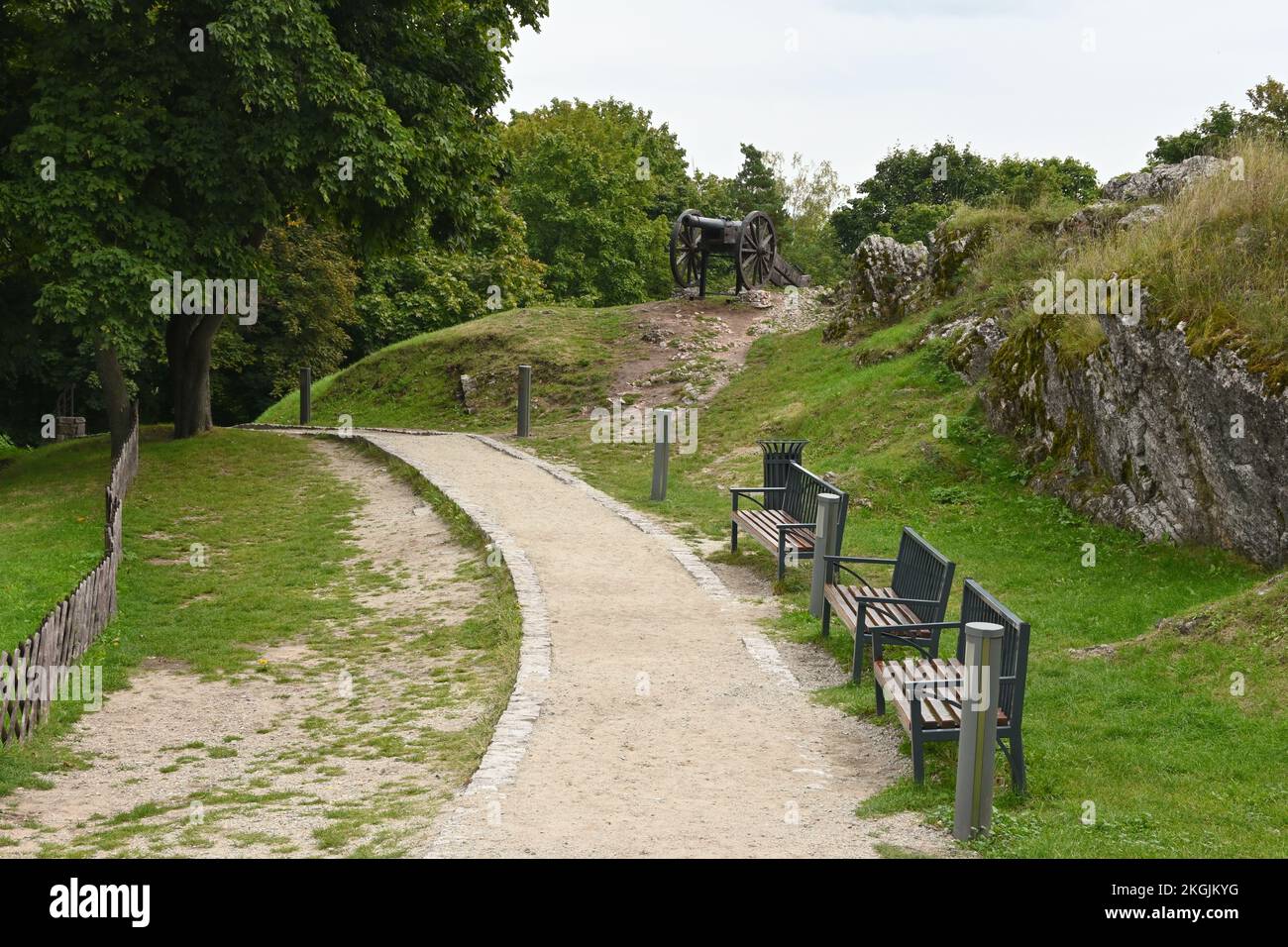 Checiny, Poland - September 14, 2022: Path leading to the Checiny ...