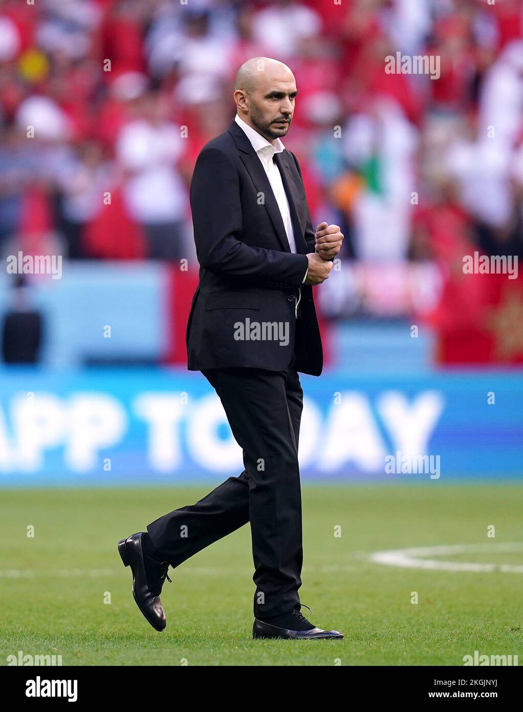 Morocco manager Walid Regragui after the FIFA World Cup Group F match ... Morocco manager Walid Regragui after the FIFA World Cup Group F match ...