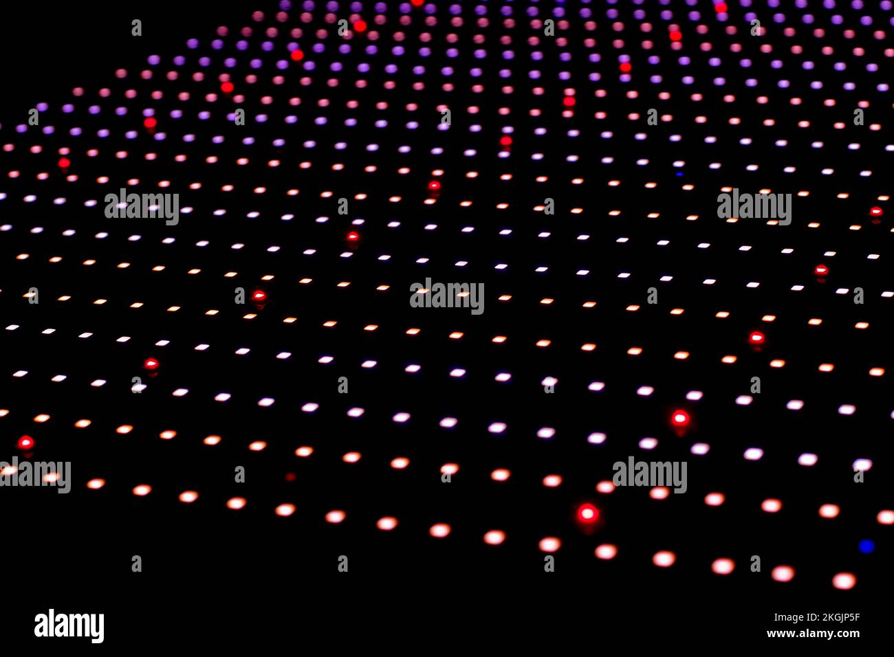 LEDs in dark. Lights in row. High power led lamp. Abstract image ...