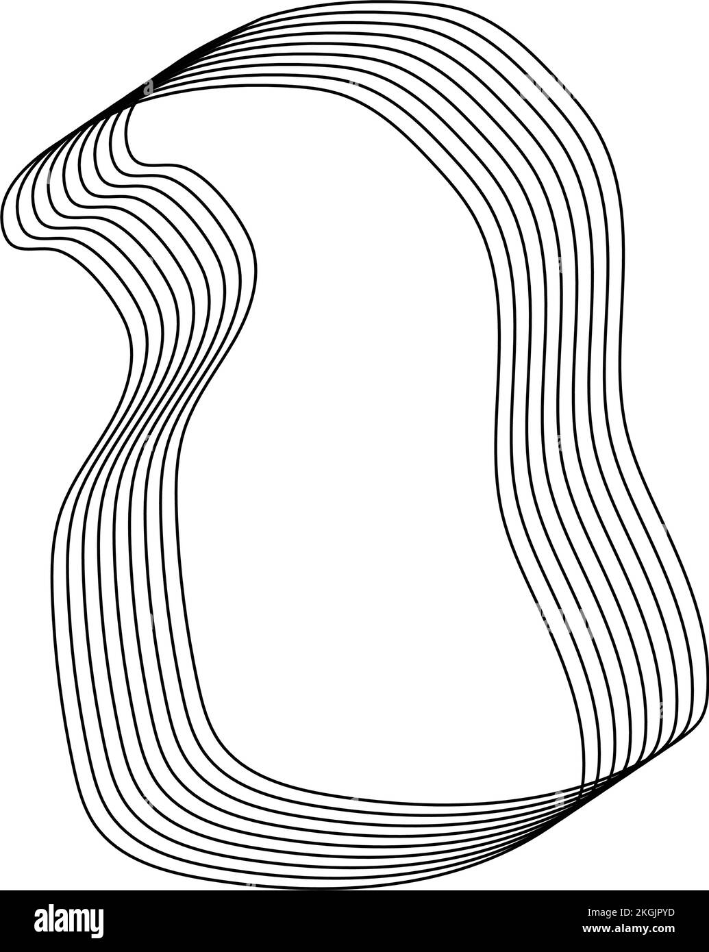 A vector illustration of a random black shape on the white background ...