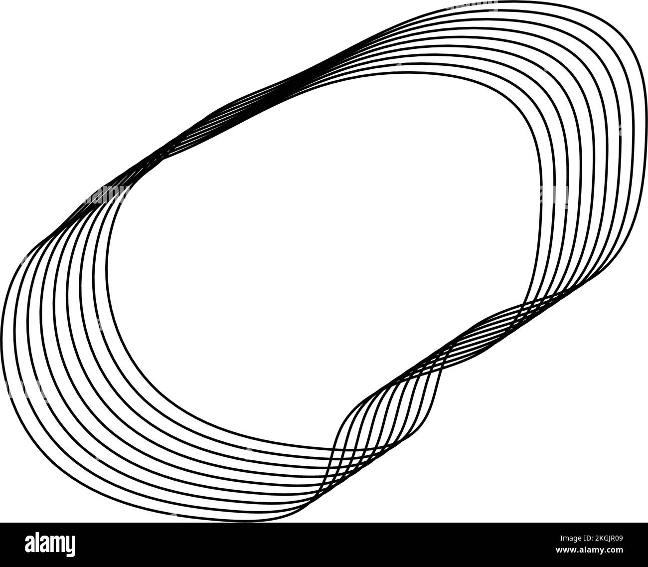 A vector illustration of a random black shape on the white background ...