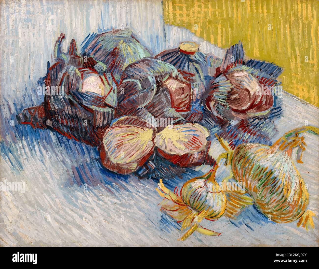 Vincent van Gogh, Red Cabbages and Onions, still life painting in oil ...