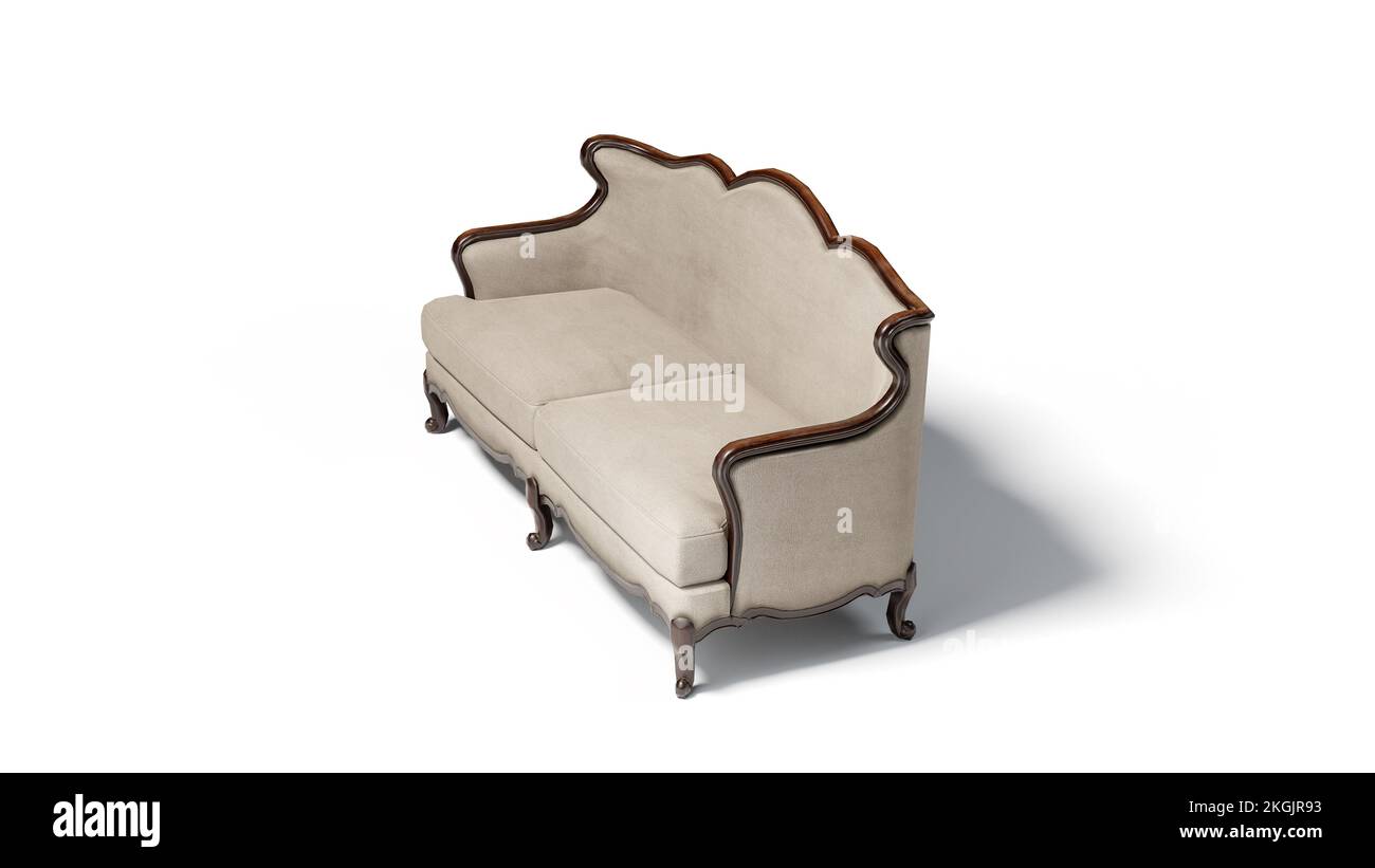 Sofa isolated on white background. Clipping path included Stock Photo ...
