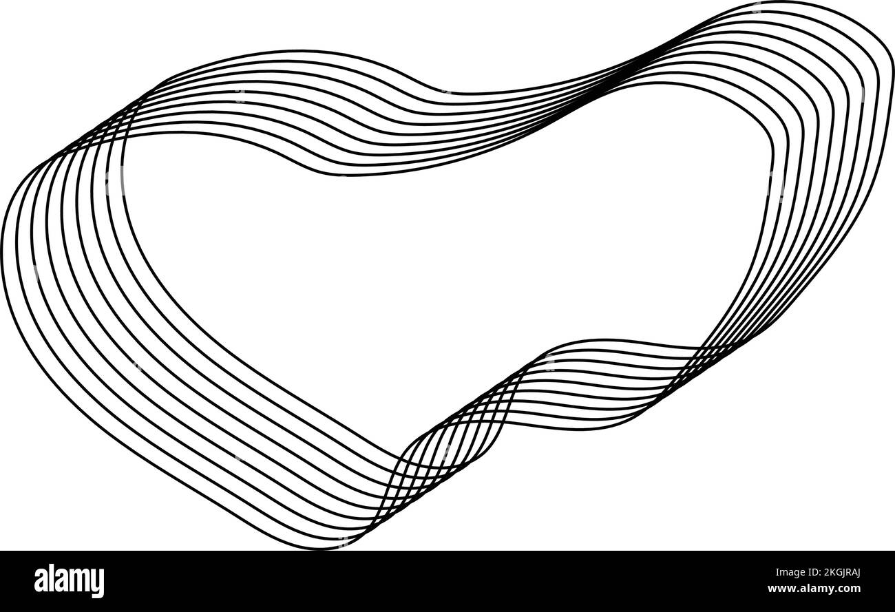 A vector illustration of a random black shape on the white background ...