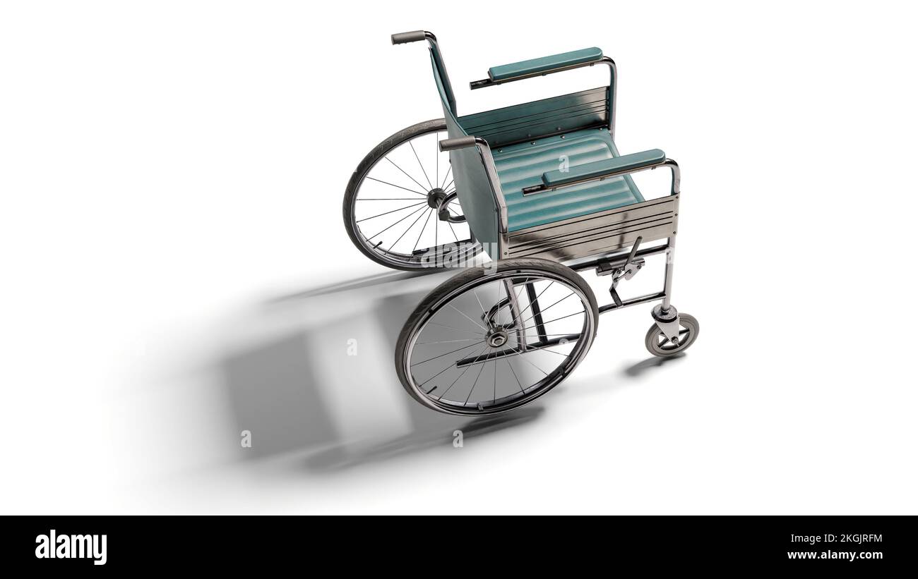 Top view wheelchair isolated. Transport chair in case of illness ...