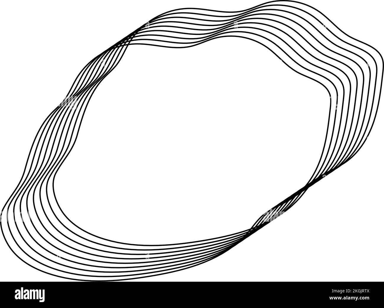 A vector illustration of a random black shape on the white background ...