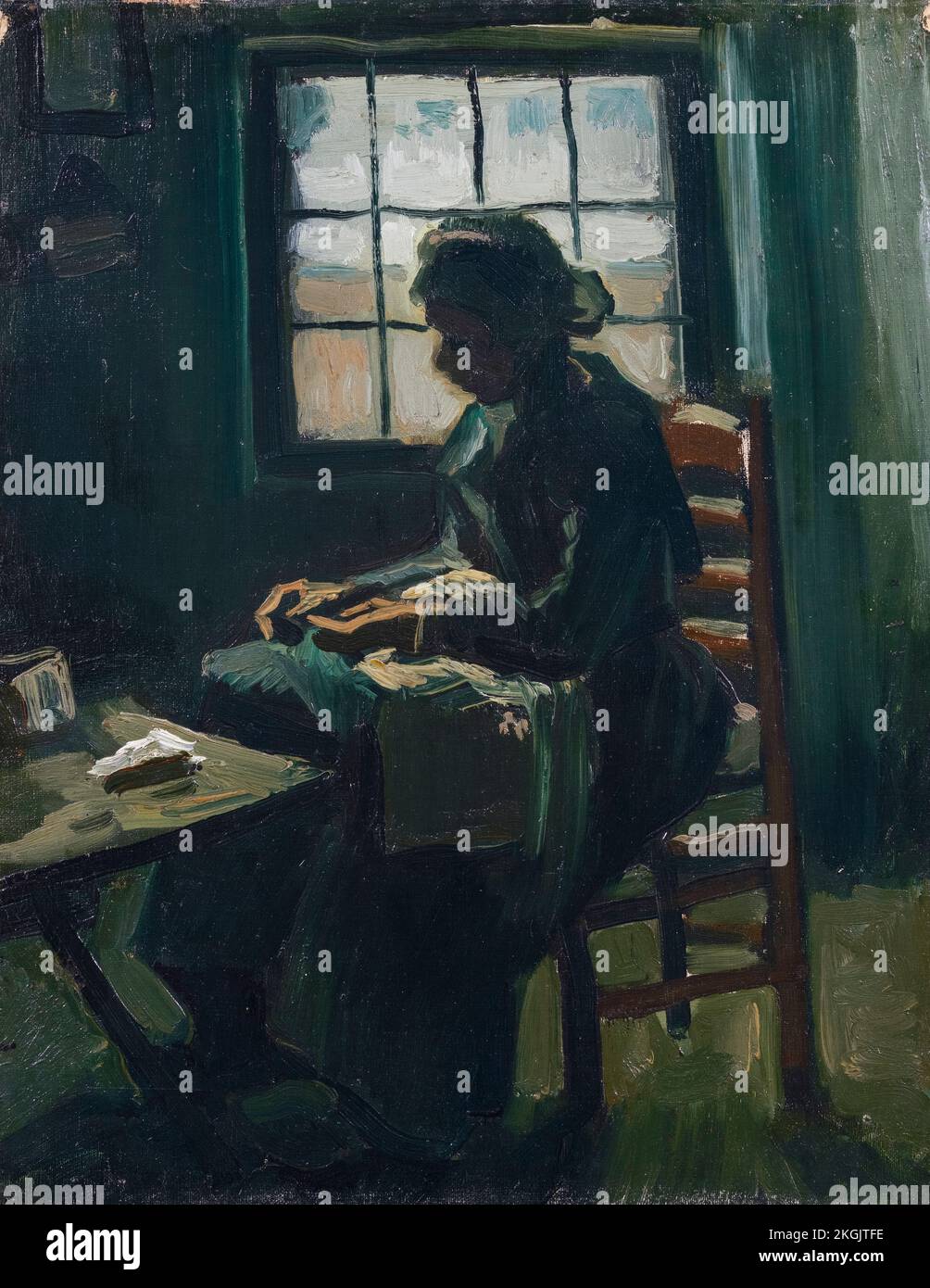 Vincent van Gogh, Woman Sewing, painting in oil on canvas, 1885 On ...