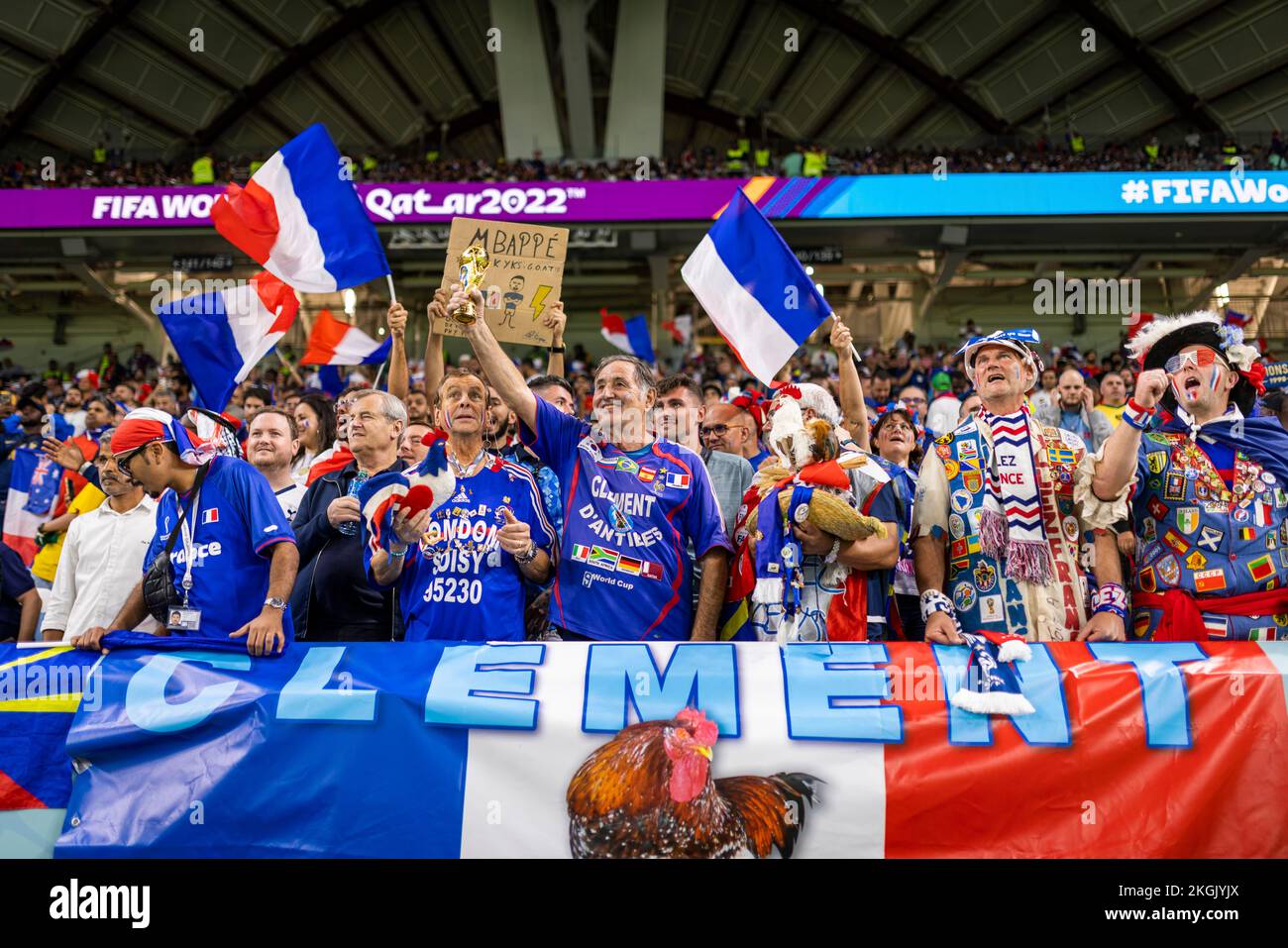 Doha, Qatar. 22nd Nov, 2022. Frankreich Fans France - Australia World ...