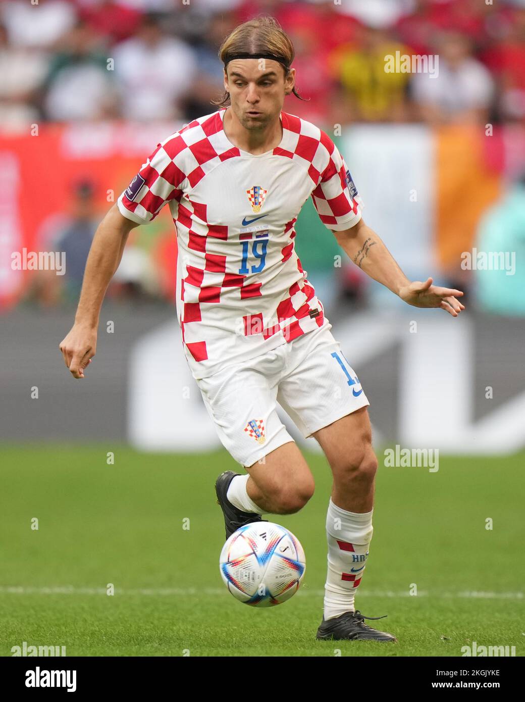 Borna Sosa of Croatia during the Qatar 2022 World Cup match, group F ...