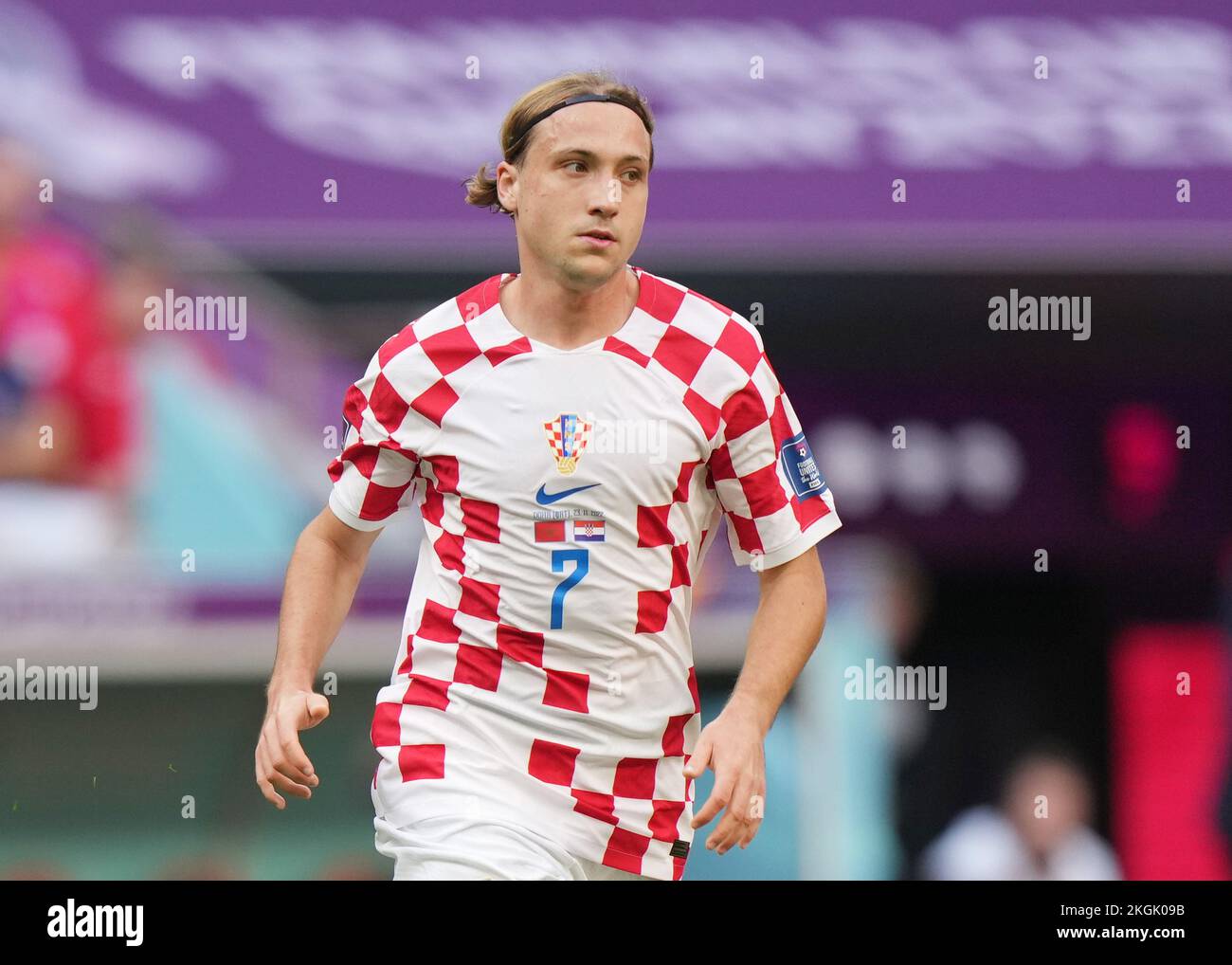 Lovro Majer of Croatia during the Qatar 2022 World Cup match, group F, date 1, between Morocco ...