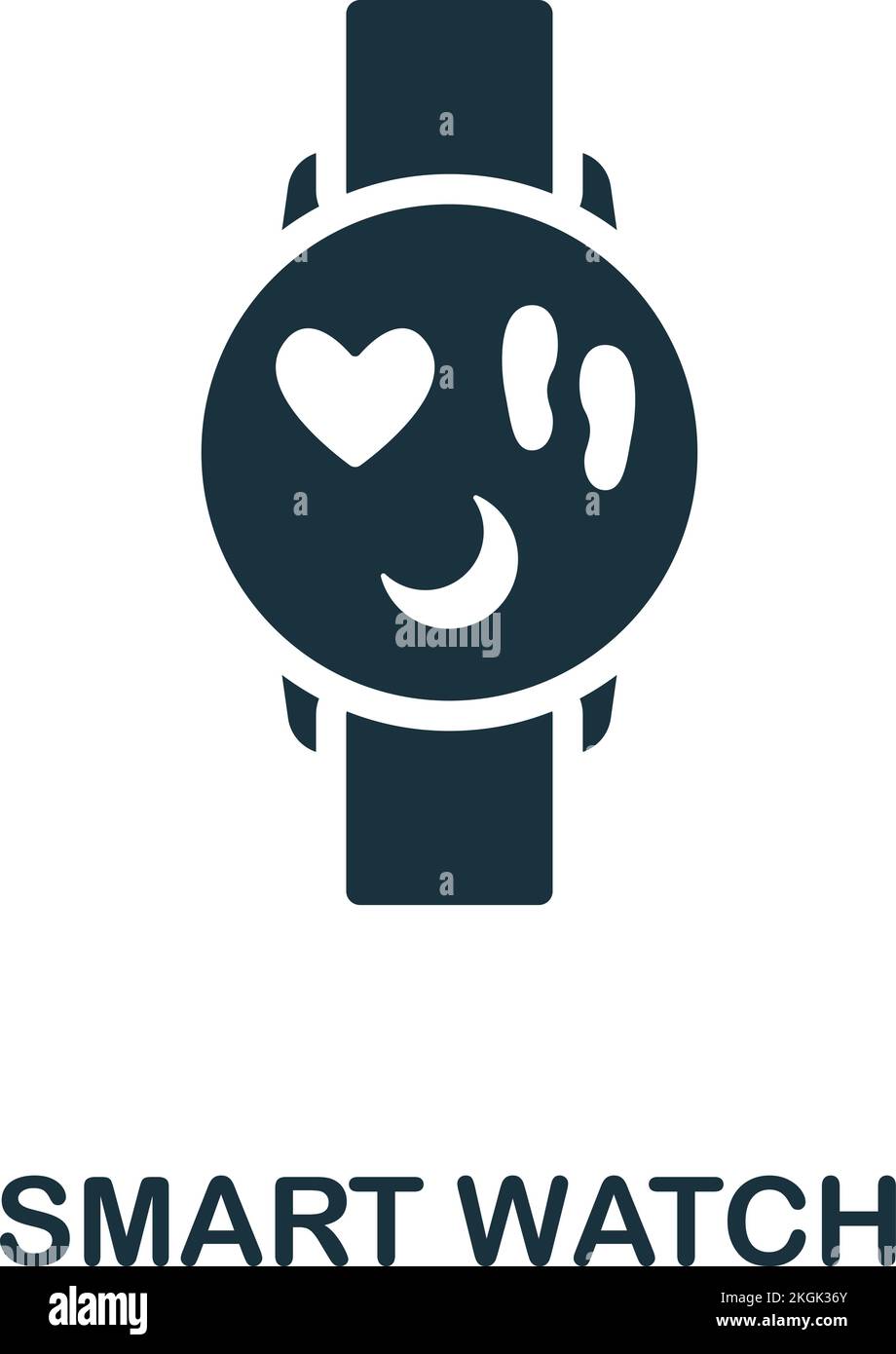 Smart Watch Icon Monochrome Simple Smart Technology Icon For Templates Web Design And