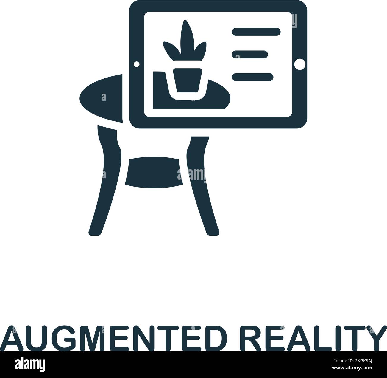 Augmented Reality Icon Monochrome Simple Smart Technology Icon For Templates Web Design And