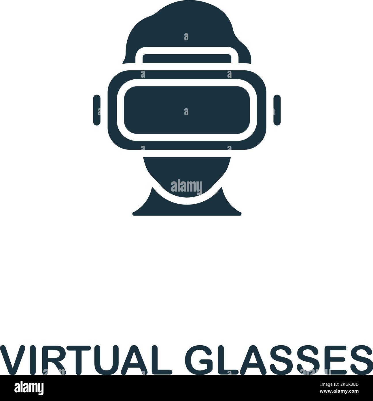 Virtual Glasses Icon Monochrome Simple Smart Technology Icon For Templates Web Design And