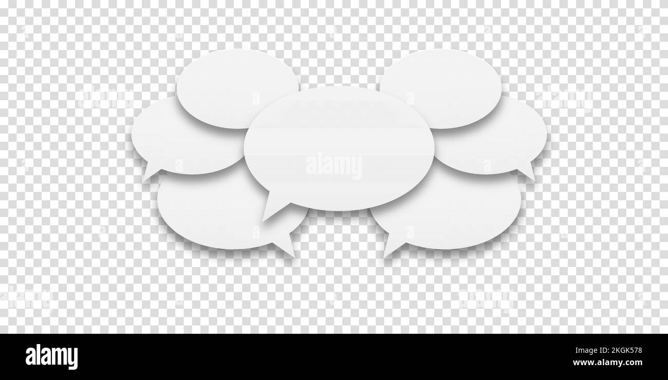Set of speech bubbles icons. Communication between people, a kind of ...
