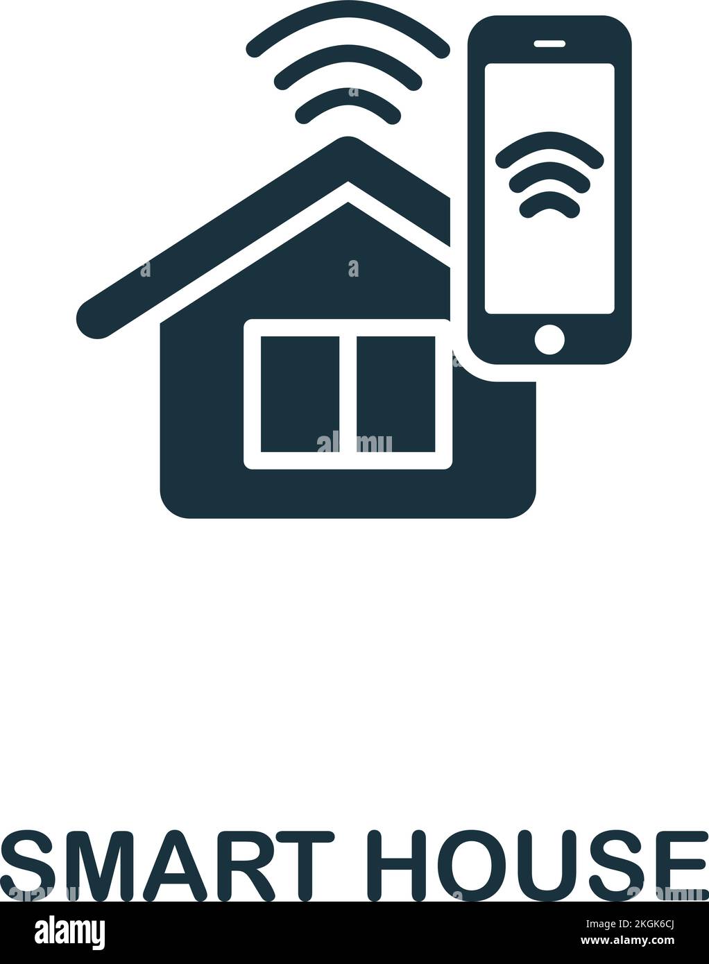 Smart House icon. Monochrome simple Smart Technology icon for templates ...