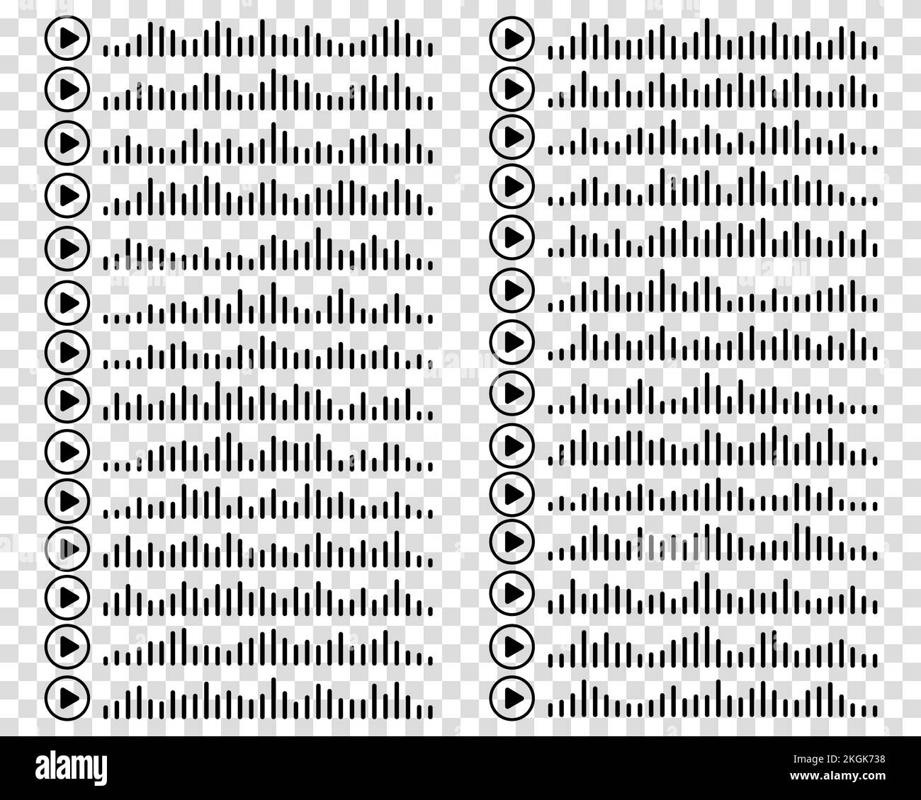 Audio wave. icon sound song. podcast set waves. Symbols on transparent ...