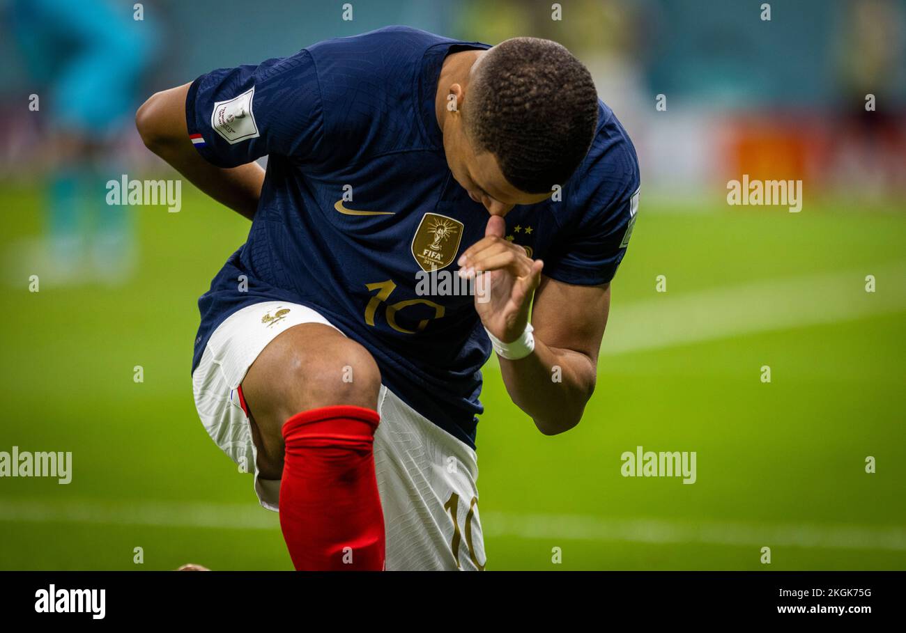 Doha, Qatar. 22nd Nov, 2022. Torjubel: Kylian Mbappe (FRA) France ...