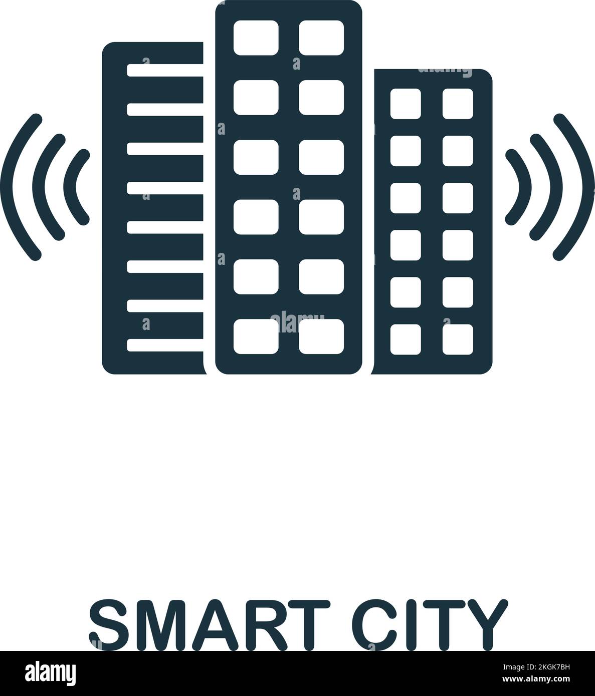 Smart City Icon Monochrome Simple Smart Technology Icon For Templates Web Design And