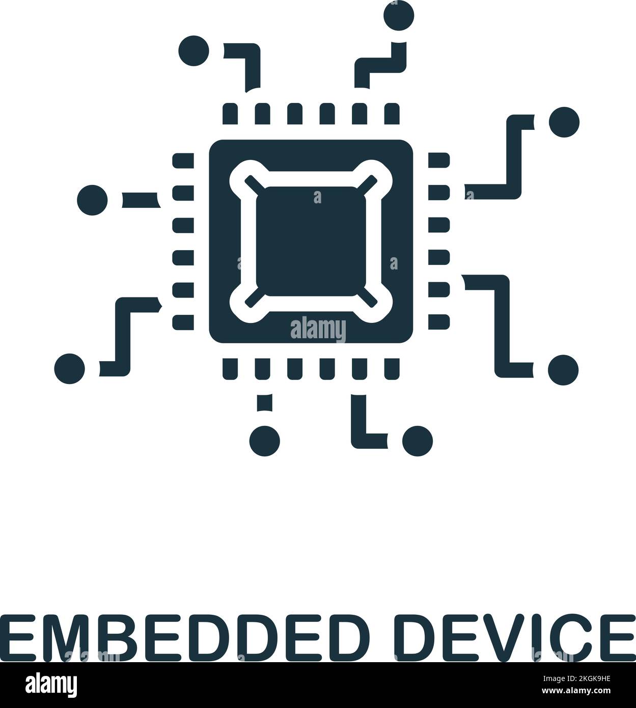Embedded Device icon. Monochrome simple Smart Technology icon for ...