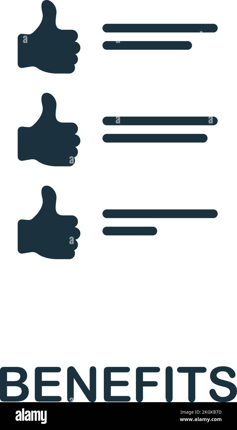 Benefits icon. Monochrome simple Stock Market icon for templates, web ...