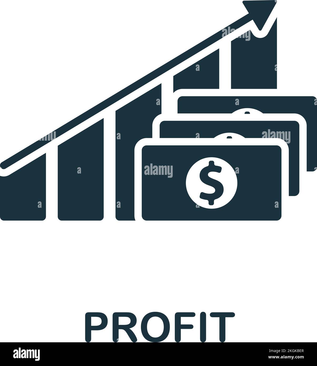 Profit icon. Monochrome simple Stock Market icon for templates, web ...