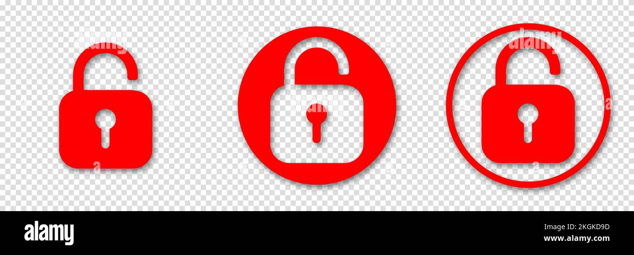 Unlock icons set. Unlock sign and symbol. unlocked padlock icon Stock ...
