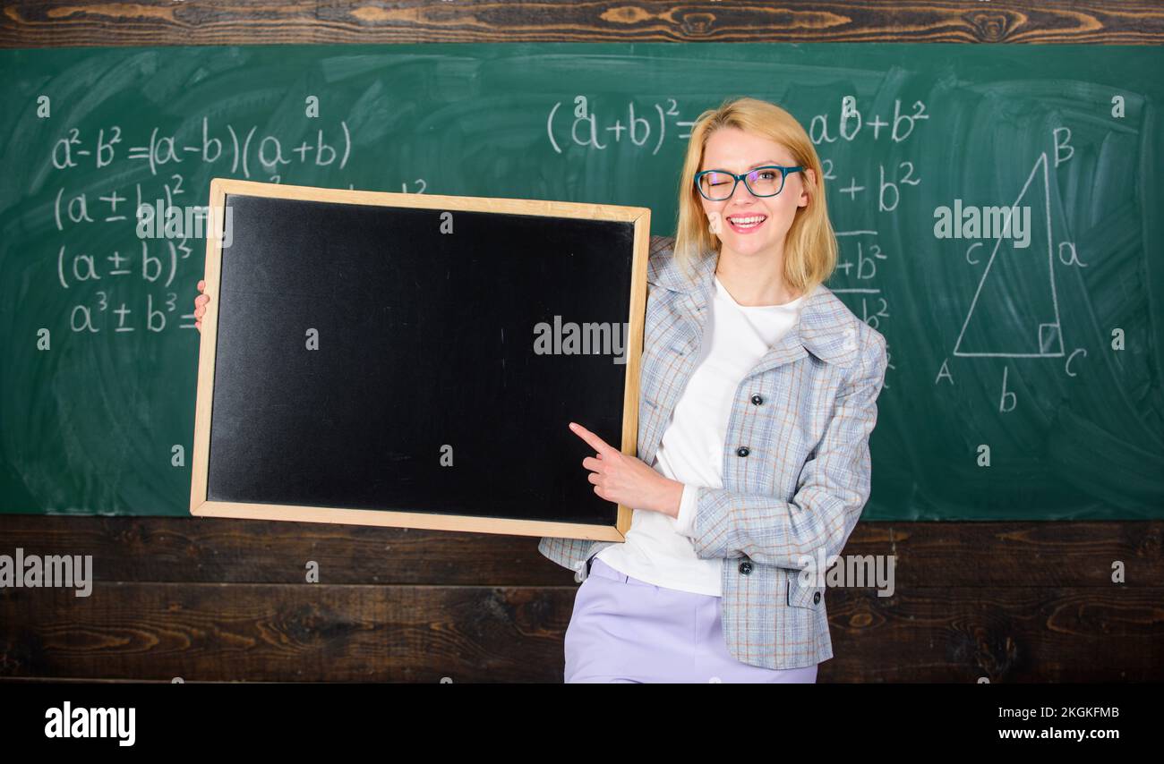School information for incoming students. Teacher show school ...
