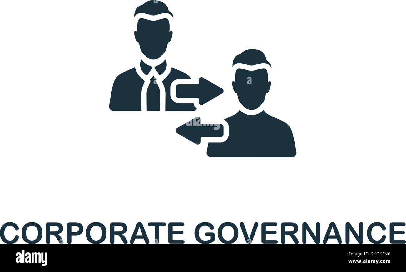 Corporate Governance icon. Monochrome simple Stock Market icon for ...