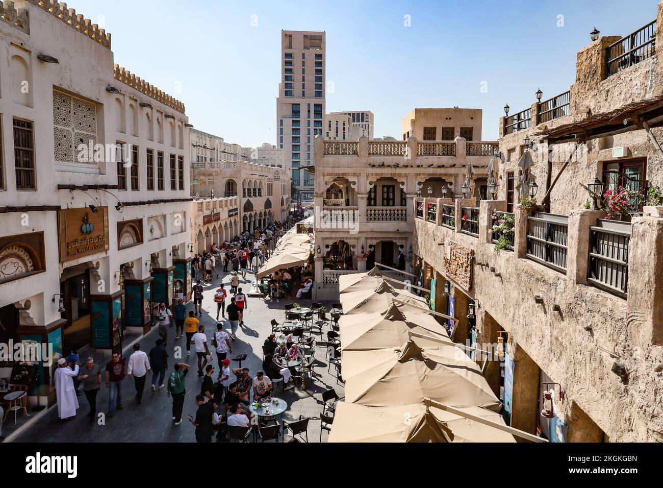 Illustration picture shows crowd in Souq Waqif during the FIFA 2022 ...