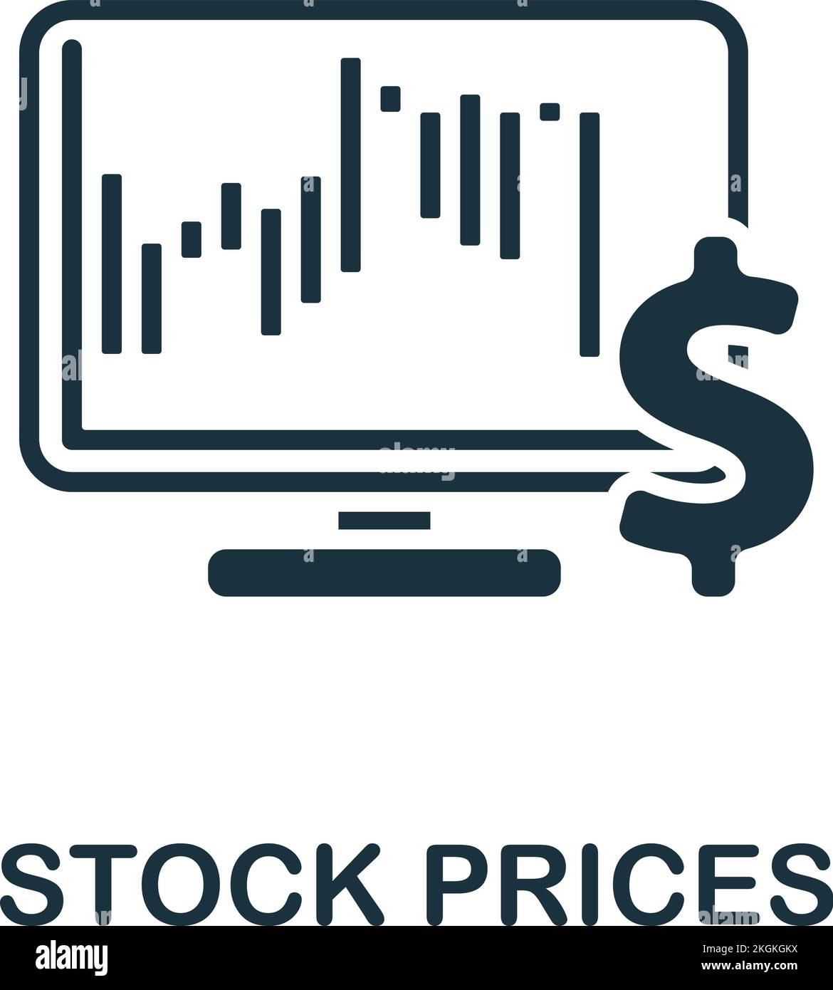 Stock Prices icon. Monochrome simple Stock Market icon for templates ...