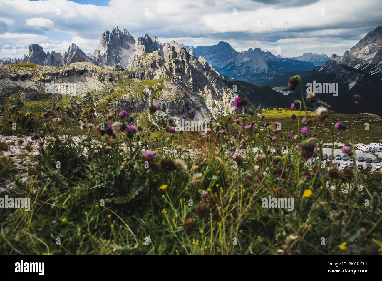 A beautiful landscape of famous range of mountains in Dolomites, Italy ...