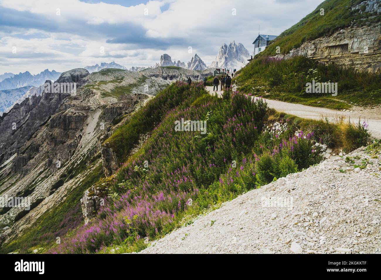 A beautiful landscape of famous range of mountains in Dolomites, Italy ...