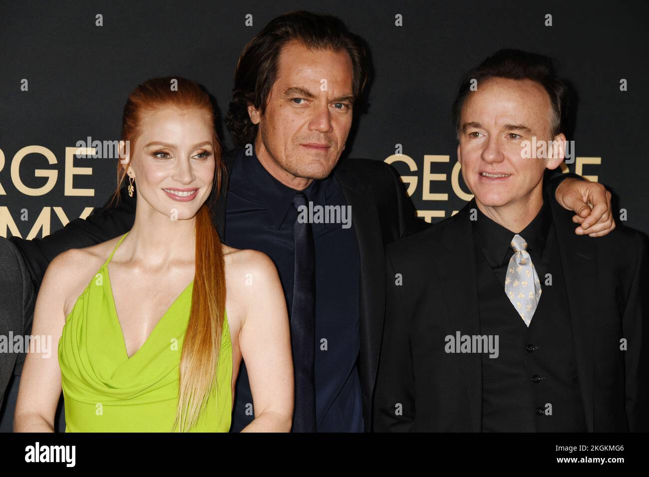 Los Angeles, California, USA. 21st Nov, 2022. (L-R) Jessica Chastain, Michael Shannon and David ...