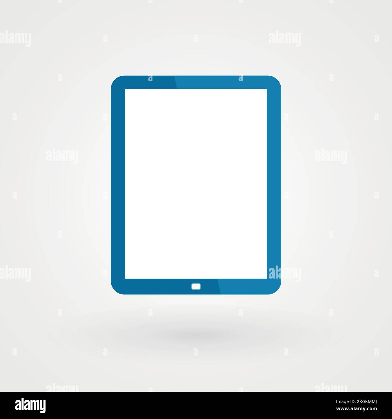 Device icon: blue tablet. Empty screen. Vector illustration, flat ...