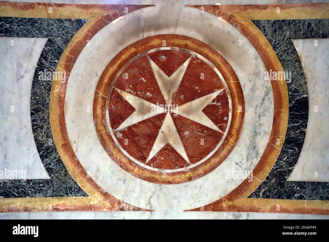 malta red cross symbol detail close up Stock Photo - Alamy