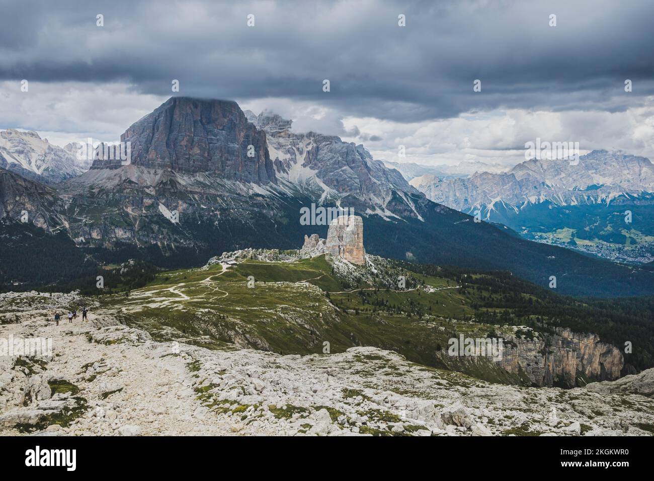 A beautiful landscape of famous range of mountains in Dolomites, Italy ...