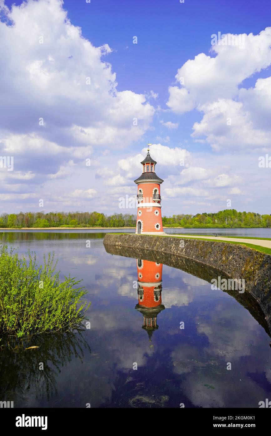 Old historic lighthouse in Moritzburg. Inner lighthouse in Saxony Stock ...