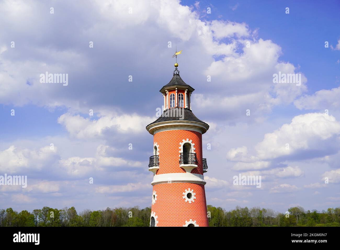 Old historic lighthouse in Moritzburg. Inner lighthouse in Saxony Stock ...