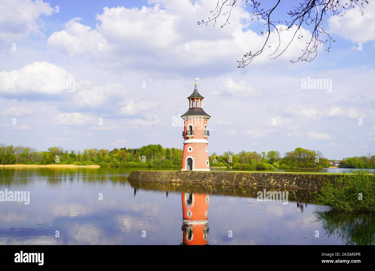 Old historic lighthouse in Moritzburg. Inner lighthouse in Saxony Stock ...