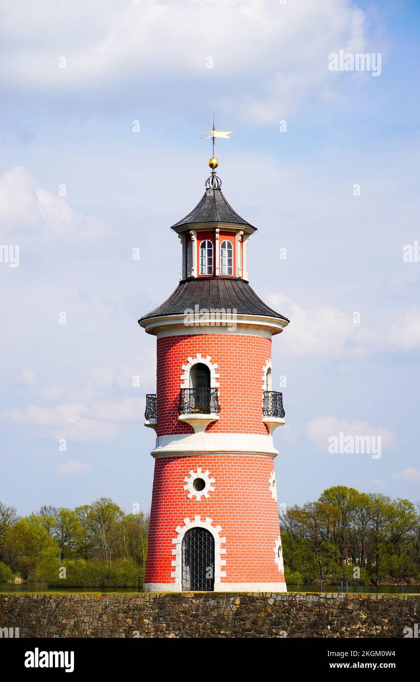 Old historic lighthouse in Moritzburg. Inner lighthouse in Saxony Stock ...