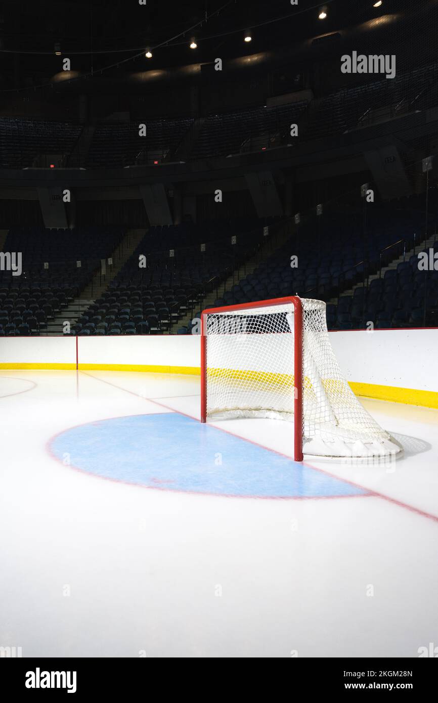 An empty hockey in an empty arena Stock Photo - Alamy